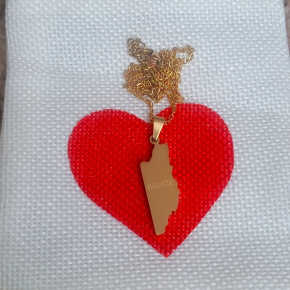 khatuce | Jewelry | Belize Map Necklace Stainless Steel | Poshmark